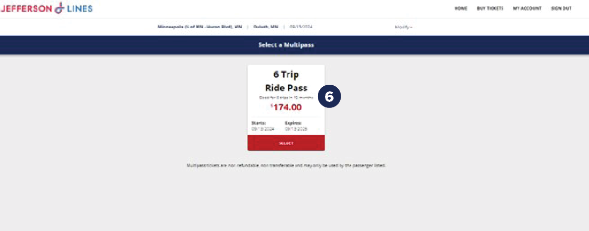 Jefferson Lines Multipass | How to Purchase & Book