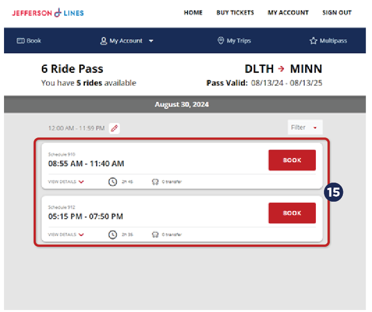 Jefferson Lines Multipass | How to Purchase & Book